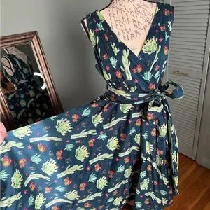 Dresses | Cactus Print Midi Dress | Poshmark